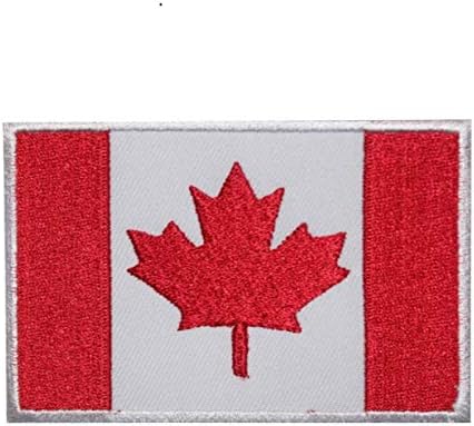 EmbTao Canada Flag Embroidered Patch Canadian Maple Leaf Iron On Sew On ...