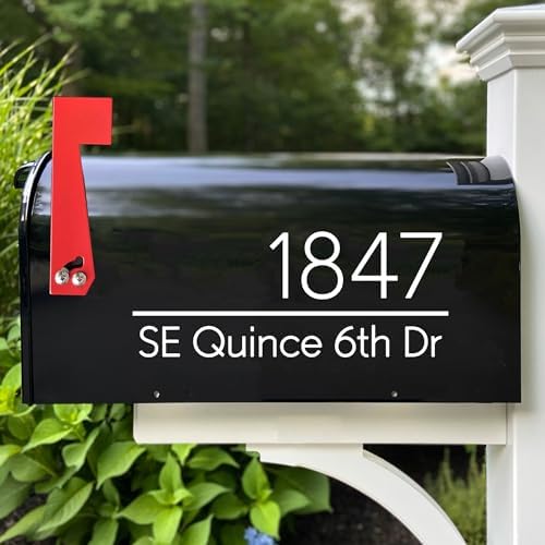 Amazon.com: LESOON Mailbox Numbers Street Address Reflective Vinyl ...