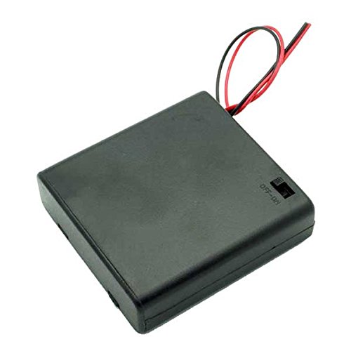 Amazon.com: LED Supply Battery Holder - 4AA with Switch and Leads Pack ...