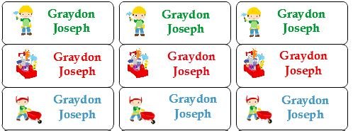 Buy 30 Personalized Waterproof Name Labels Handy Mandy Labels Name ...