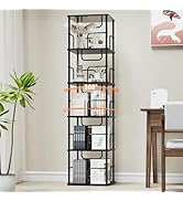 Amazon.com: ALLSTAND Rotating Bookshelf, 4 Tier Spinning Bookshelf ...