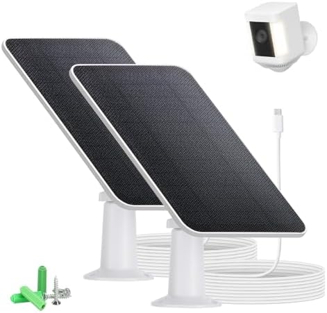 Amazon.com : Solar Panel for Ring Camera, 2 Pack 4W Solar Charger ...