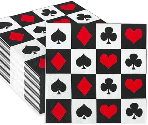 Amazon.com: SietDESEO 50 Pieces 3-ply Poker Napkins Disposable Folded 6 ...