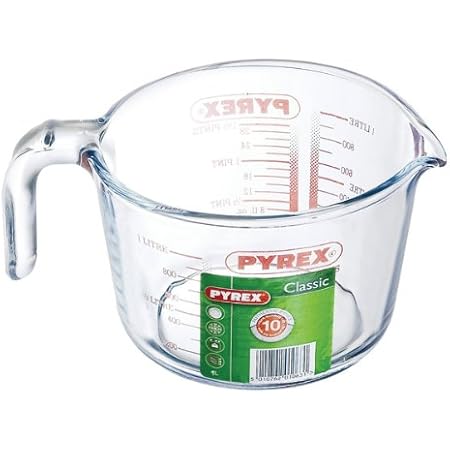 Pyrex Glass Measuring Jug, Transparent, 1 Litre : Amazon.co.uk: Home ...