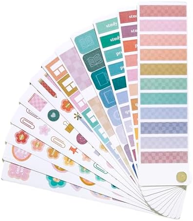 Amazon.com: Erin Condren Functional Sticker Book Fan, 24 Sheets of ...