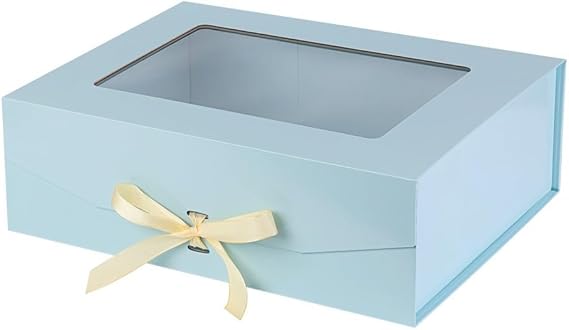 Amazon.com: PLINJOY Blue Extra Large Gift Box for Presents with Ribbon ...