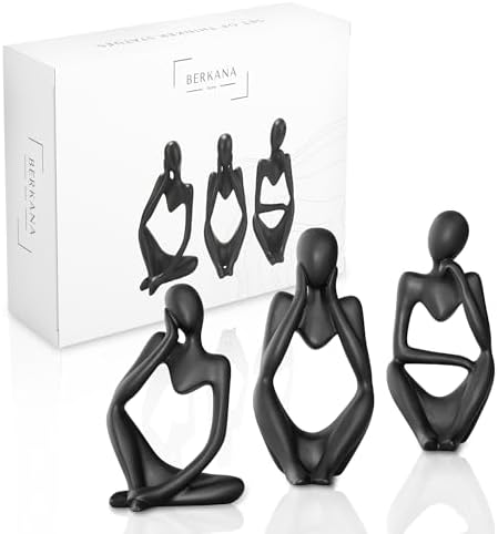 Amazon.com: Thinker Statues Set. Abstract Art Sculpture, Premium Resin ...