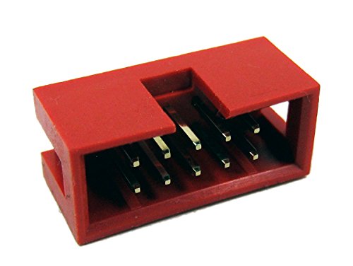 10-Pin Shrouded Header - Red Pack of 5: Amazon.com: Industrial & Scientific