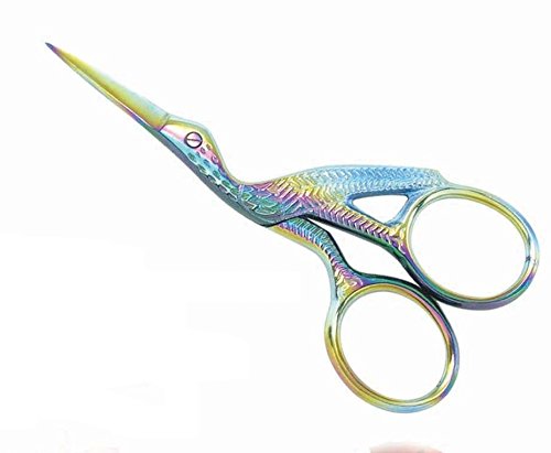 Amazon.com : Stork Scissor 3.5" Titanium Color : Beauty & Personal Care