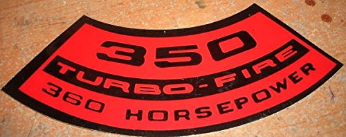 CHEVY 350 TURBO-FIRE 360 HP AIR CLEANER TOP LID DECAL - STICKER ...