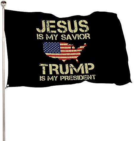 Amazon.com : Jesus is My Savior Trump is My President Flag 3x5ft MAGA ...