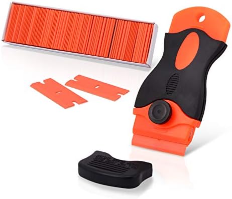 Ehdis Plastic Scraper with 10 Plastic Razor Blade, Adhesive Remover ...