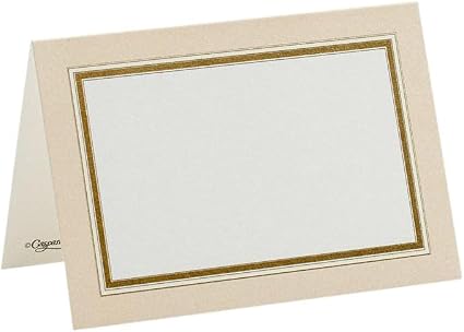 Amazon.com: Caspari Gold Border Place Cards, 30 Included : Home & Kitchen