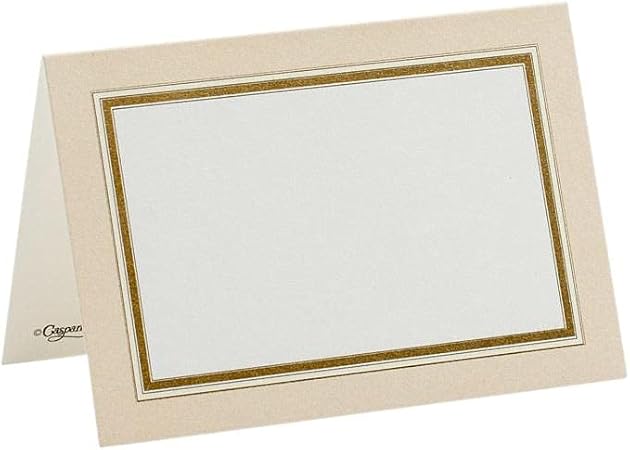 Amazon.com: Caspari Gold Border Place Cards, 30 Included : Home & Kitchen