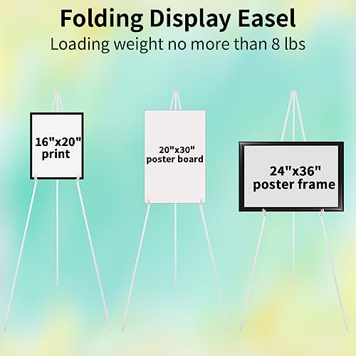 Snapklik.com : PUJIANG 63 White Easels For Signs,Adjustable Floor Easel ...