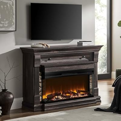 OKD 52 Inch Electric Fireplace with Mantel, Fireplace TV Stand with 36 ...