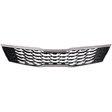 Amazon.com: Front Grille Assembly - Painted Black with Chrome Molding ...