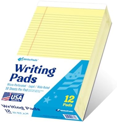 Amazon.com : KAISA Legal Pads 8.5x14 inch Large Writing Pads Wide Ruled ...