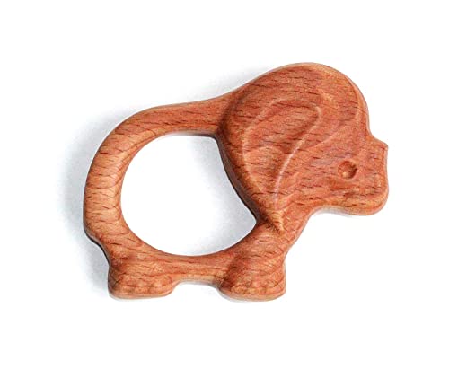 Amazon.com: Wooden Rattle Baby Elephant Dumbo, Rattle With Buckwheat ...