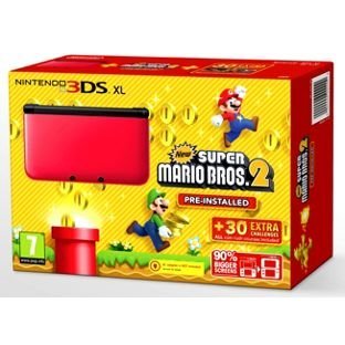 Amazon.com: Nintendo 3ds XL Red/black and Super Mario Brothers 2 Game ...