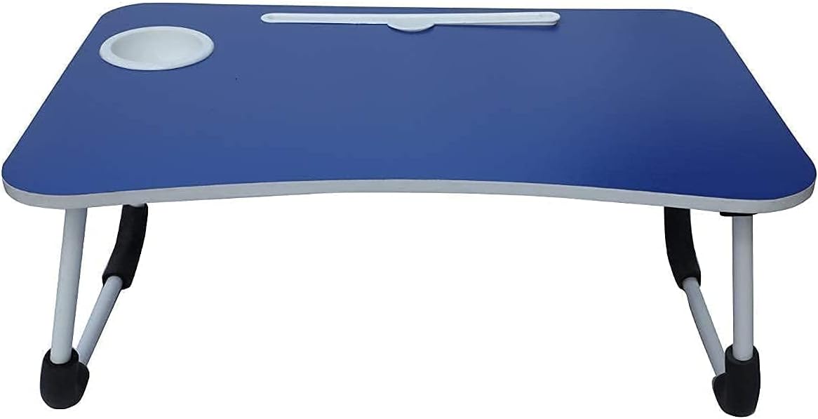 KVAS Foldable Wooden Mini Laptop Table For Bed, Study Table With Drawer ...