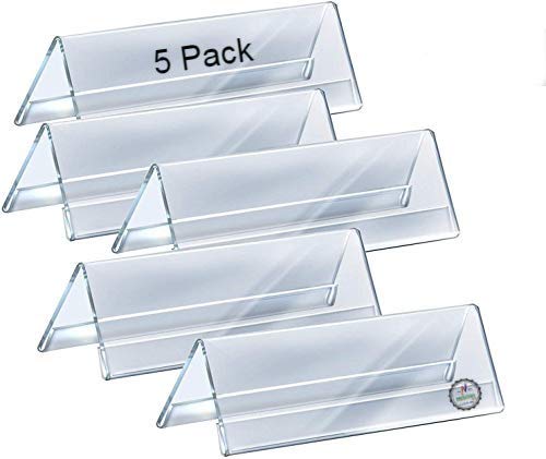 Buy Narayan LNT Clear Acrylic 2-Sided Display V-Shaped Desk Name Plate ...