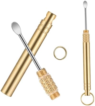 Amazon.com: 2 PCS Ear Wax Removal Tool, Brass Ear Scoop Folding Type ...