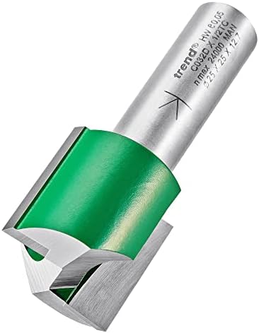 Trend CraftPro Straight Two Flute Router Cutter Bit, 1/2 Inch Shank ...