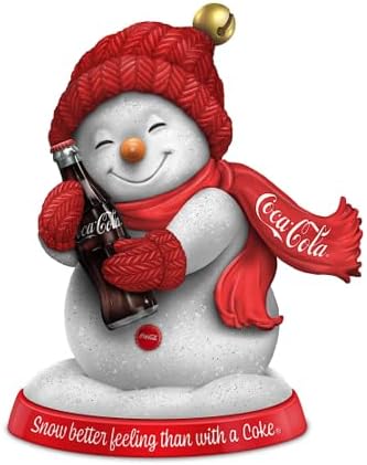 Amazon.com: The Bradford Exchange COCA-COLA Snowman Figurine with Real ...