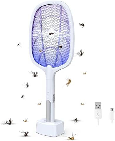 HIT Anti Mosquito Racquet Rechargeable Insect Killer Bat with LED Light ...