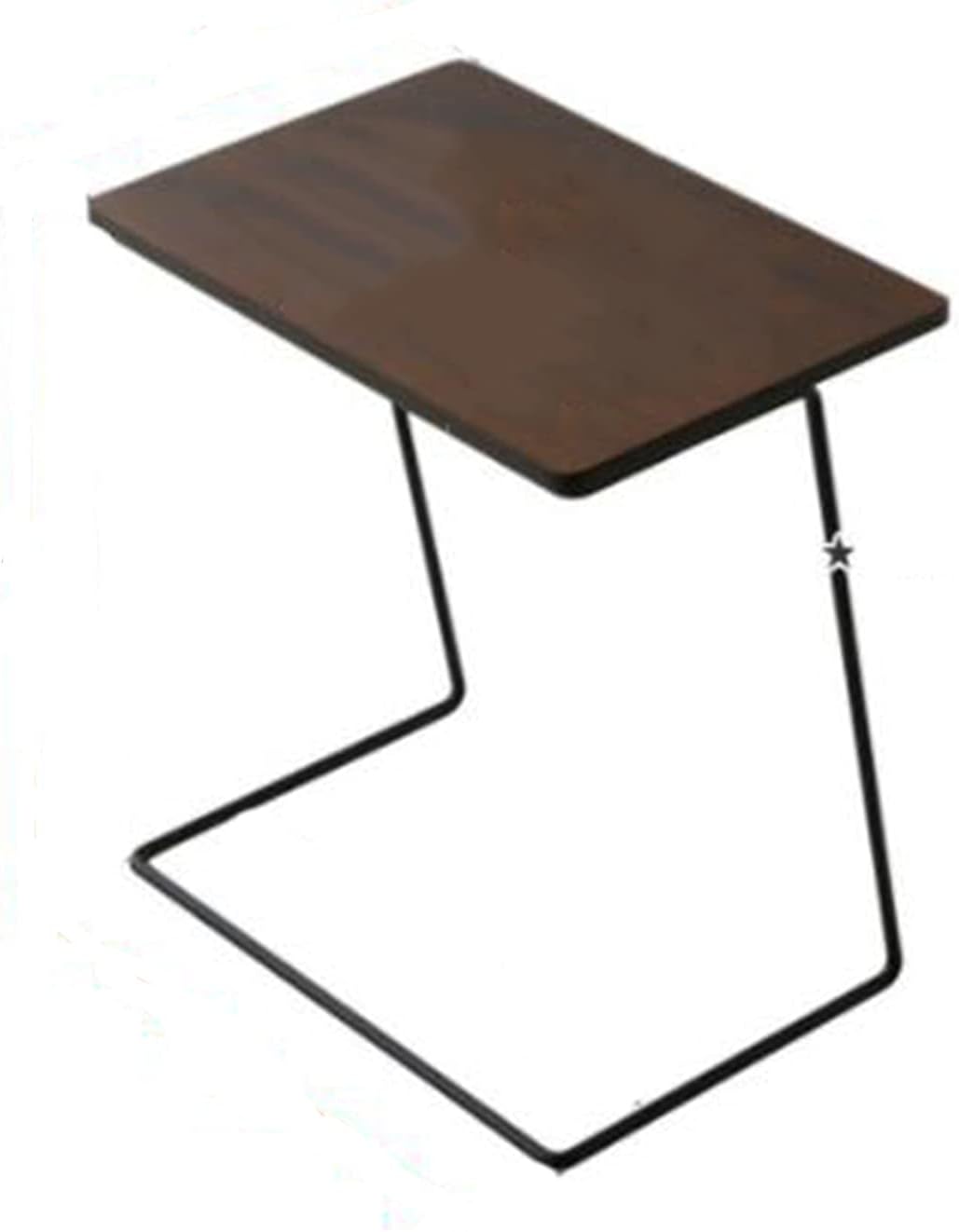 Students Desk, C-Shaped Laptop Table Wooden Top and Metal Frame 19.3" D ...