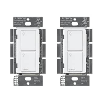 Lutron Caseta Original Smart Switch (Lutron Smart Hub Required), for LED Lights and Fans, 6 Amp ...