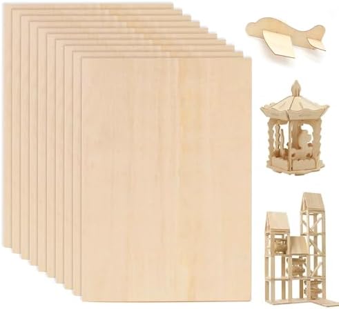 Basswood Sheets 200x100x1.5mm Thin Plywood Sheets Craft Wood Boards 10 ...