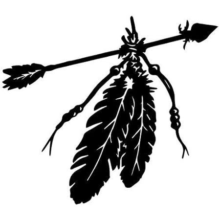 Amazon.com: Native American Indian Feathers Decal Sticker (Black ...