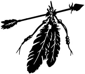 Amazon.com: Native American Indian Feathers Decal Sticker (Black ...