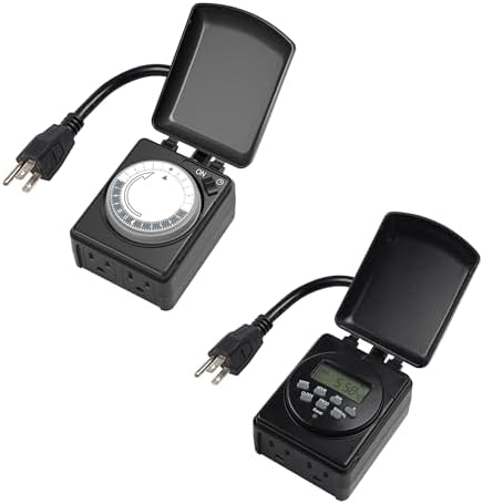 BN-LINK Outdoor Mechanical Timer with Digital Programmable Timer ...