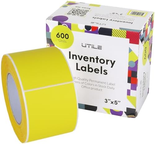 Amazon.com : UTILE - Inventory Labels 3x5 Inch 600 Moving Stickers Roll ...