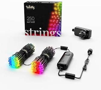 Amazon.com: Twinkly Strings 250 LED RGB, Including White, LED Light ...