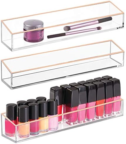 mDesign rangement maquillage pratique – boîte à maquillage déco pour ...