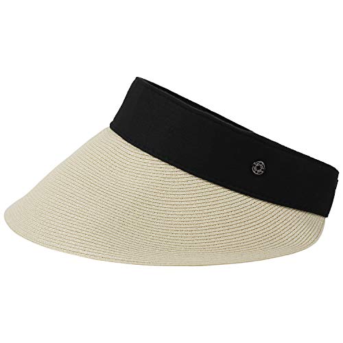 LAPI.ZAPI Women's Straw Braid Wide Brim Visor Roll-up Foldable Sun Hat ...