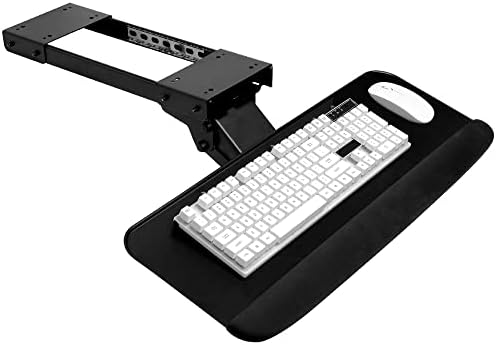 Amazon.com : Oaskrac Adjustable Keyboard Tray Under Desk, 360° Rotation ...