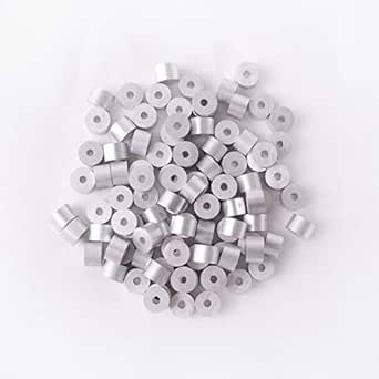 HIGOOD Wire Rope Stop Sleeve, for Wire Rope Dia. 1/16", Aluminum Alloy ...