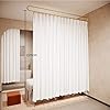 Amazon.com: LXHELIVERY Room Divider Semi Sheer Curtains, U-Shaped Rod ...