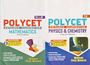 Buy TS POLYCET 2024 Entrance Examination Mathematics, Physics ...