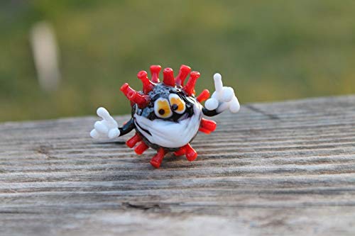 Amazon.com: Glass virus sculpture - glass figurine virus - microbe ...