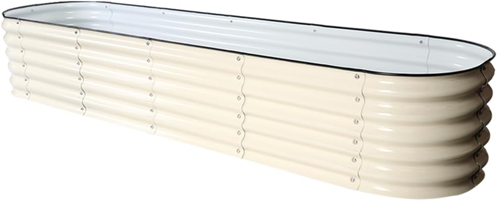 Amazon.com : BAOYOUNI Oval Planter Box Outdoor Raised Garden Bed Kit ...