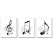 Amazon.com: Set of 3-Music Art Print Canvas,Music Notes Wall Decor ...