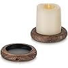 Amazon.com: Romadedi Wood Candle Holder Farmhouse Decor - Pillar Candle ...