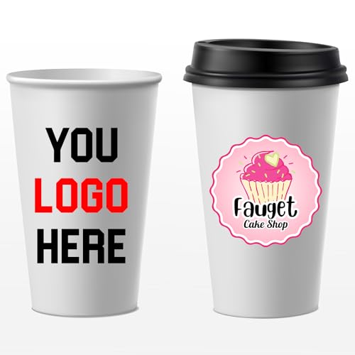 Amazon.com: 1000 Pack Personalized Paper Coffee Cups, Custom Paper Cups ...