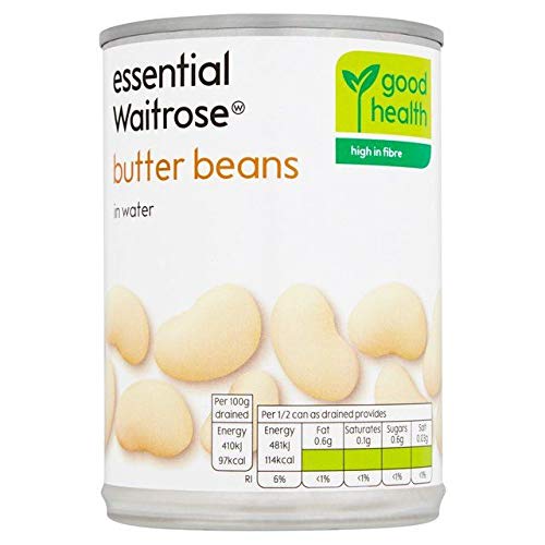 Amazon.com: Essential Waitrose Butter Beans - 420g (0.92 lbs)